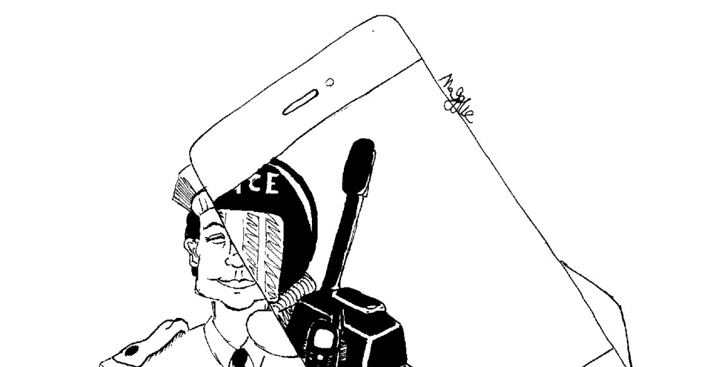 Editorial Cartoon: Police and Social Media – The Roosevelt News